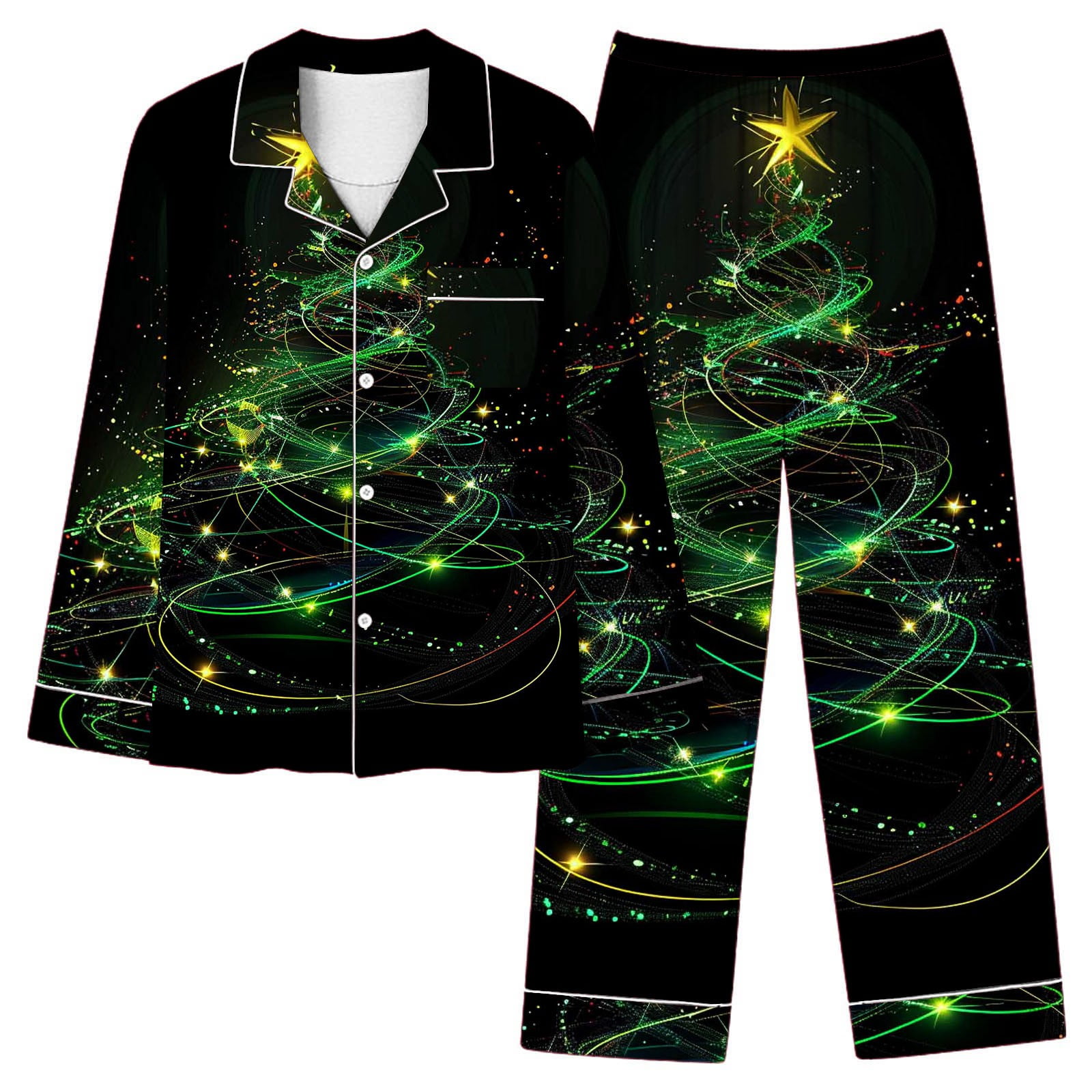 Click here for Diufon Womens Christmas Pajamas Set Graphic Printe... prices