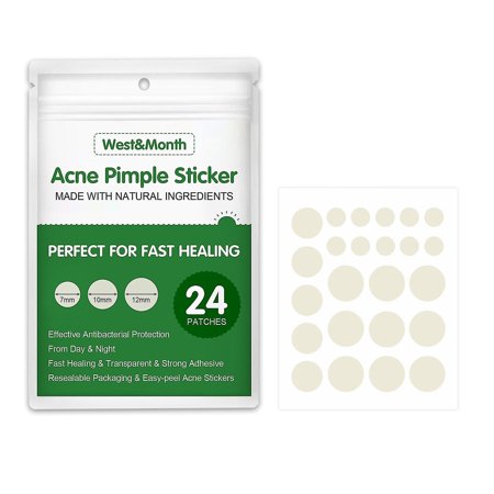 5 Pack Acne Pimple Patches - 3 Sizes 24 Patches For Large Zit ...