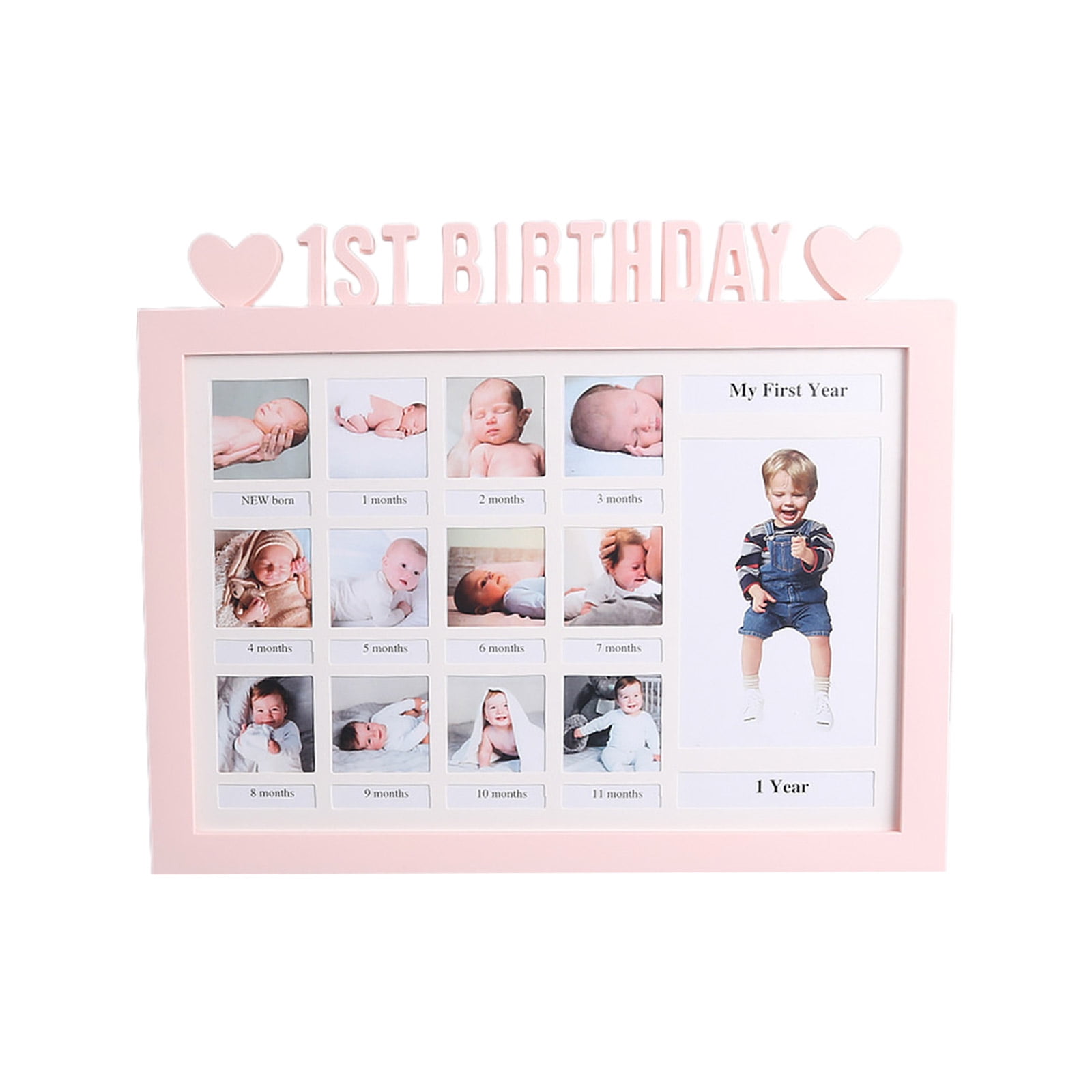 Sorrowso First Year Photo Moment Baby Keepsake Frame DIY 0-12 Month ...