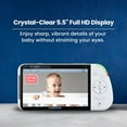 Full HD 5.5" Split Screen Baby Monitor with 2 Cameras, 6-Color Night ...