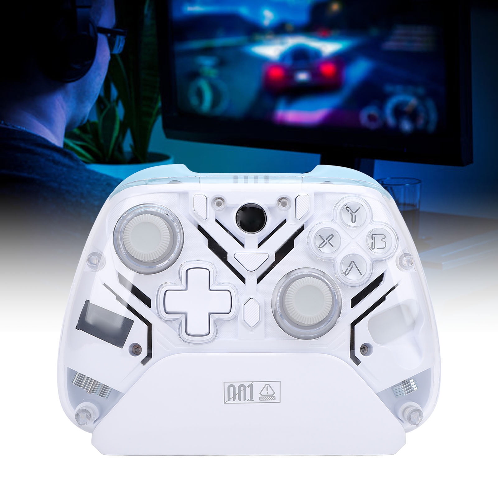 2.4G Cordless Gaming Controller, Hall Effect Trigger and Joystick, RGB ...