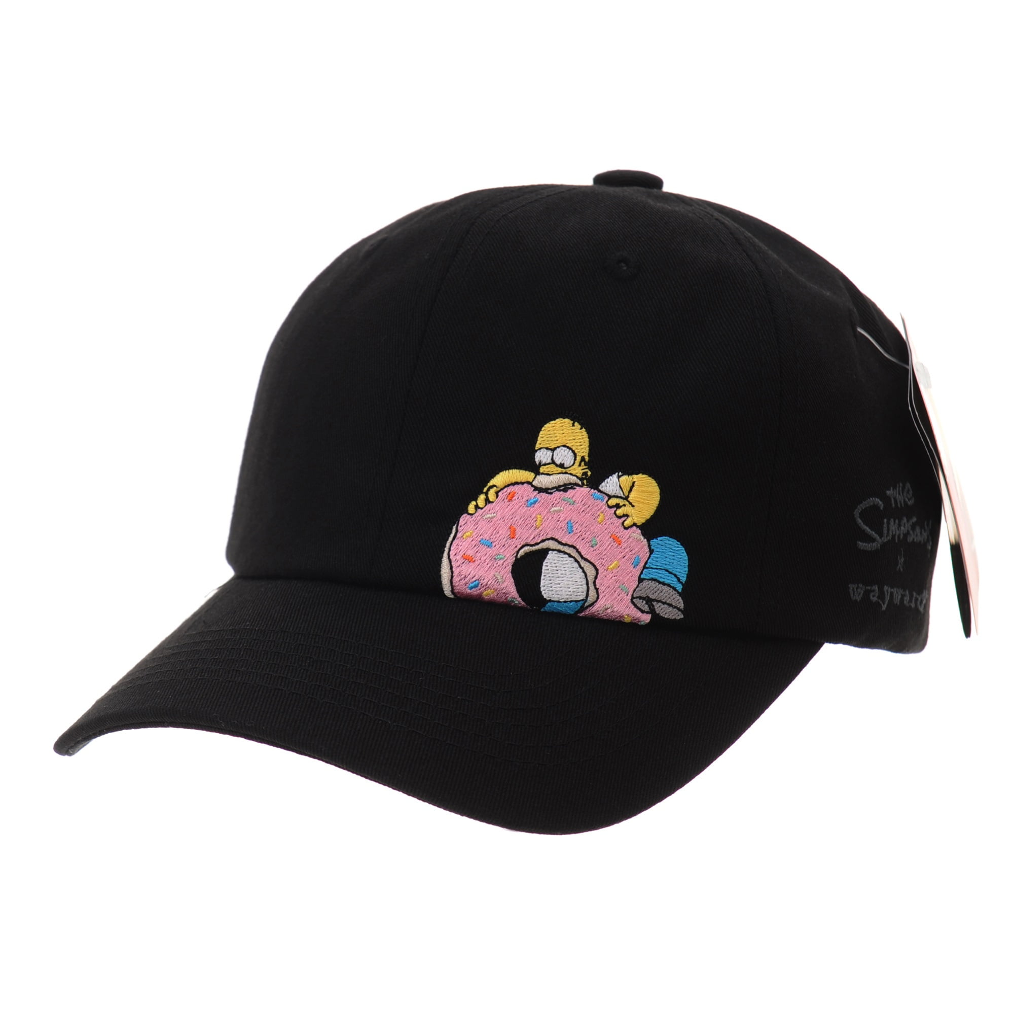 WITHMOONS The Simpsons Ball Cap Homer Simpson Eats Dounut HL1761 (Black ...