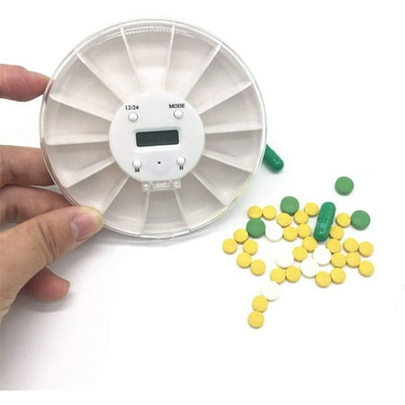 Weekly Rotating Pill Case Splitter Pill Organizer Box Cutter 7 Day Pill ...