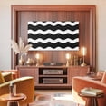 Black Wavy TV Dust Cover 75 Inch, Stripes Computer Monitor Cover ...