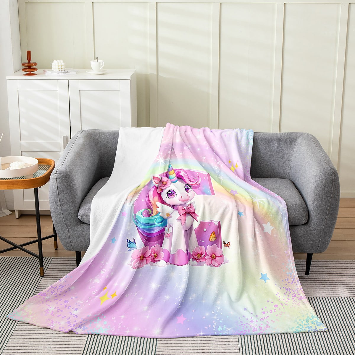 Click here for Erosebridal Girls Pink Unicorn Sherpa Blanket  Ini... prices