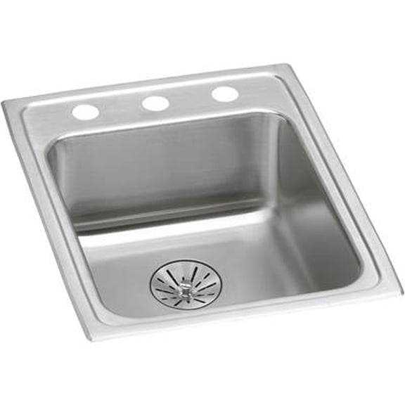 Elkay, DRKAD251750X , 18 Gauge Stainless Steel 25" x 17" x 5" Single ...