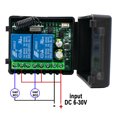 433MHz rf Remote Control DC 12V 24V 220V 2CH Relay Receiver for ...