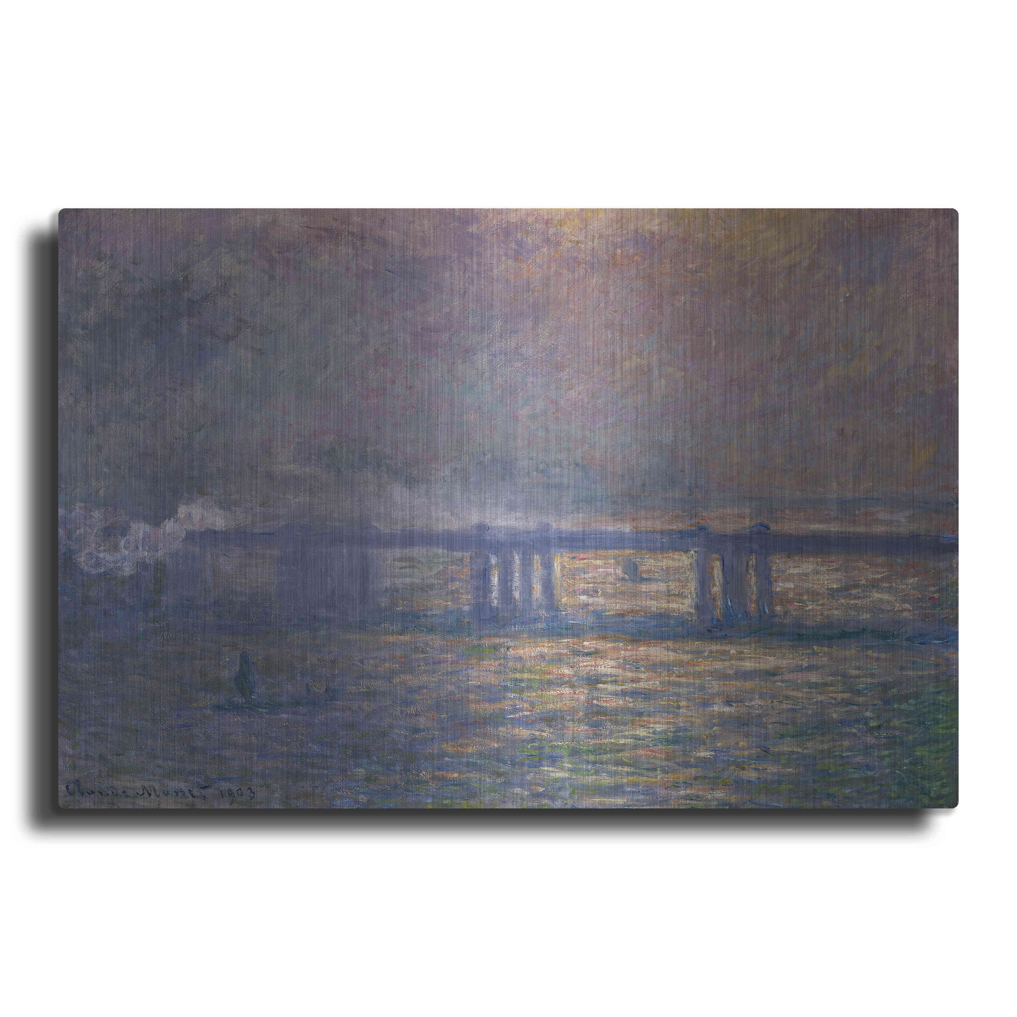 Luxe Metal Art 'Charing Cross Bridge' by Claude Monet, Metal Wall Art ...