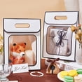 12pc Folding Paper Gift Bags with Window Rectangle White 21.5x13x30cm ...