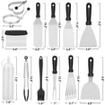 kibhous Griddle Accessories Kit, 14-Piece Stainless Steel Flat Top ...