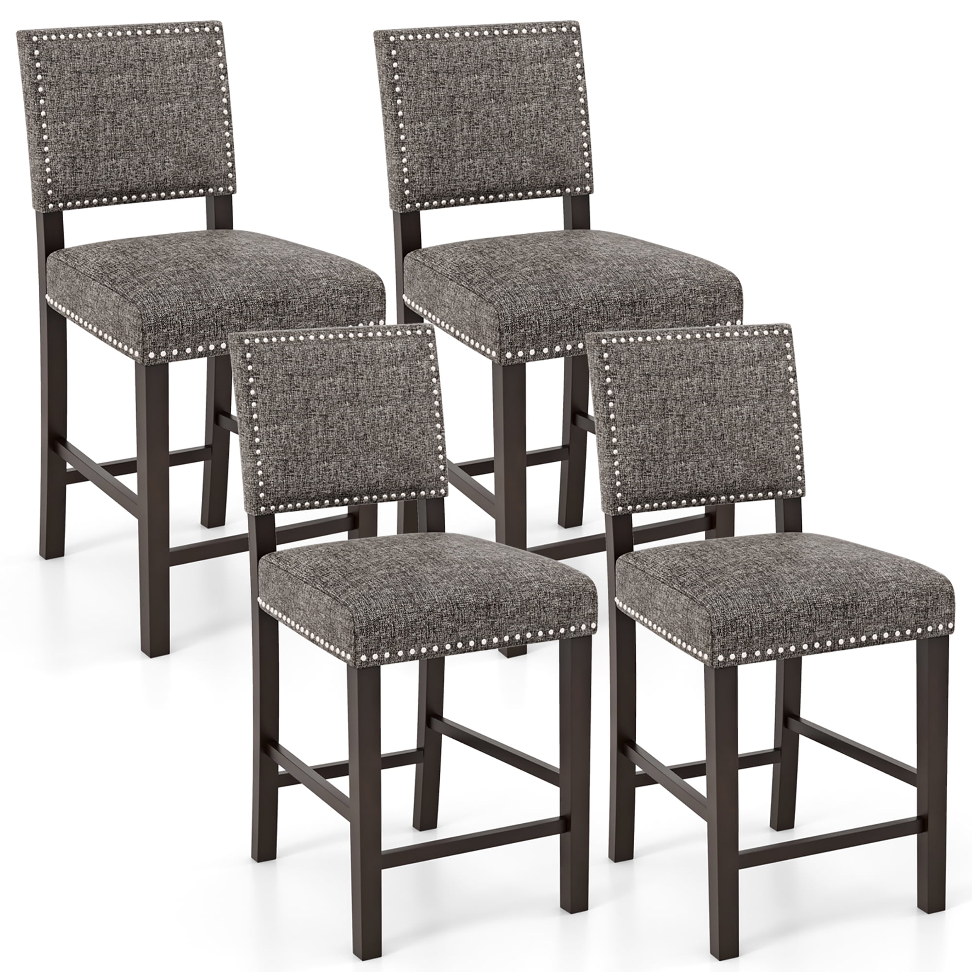 Click here for Gymax 4pcs Upholstered Bar Stools 26 Inch Counter... prices