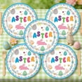 Elainilye 16PCS Easter Plates, Disposable Paper Plates, Happy Easter ...