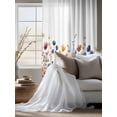 Blue and Sheer Curtains 63 Inch Long 1 Panel Yellow Poppy Watercolor ...