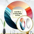 Designart "Orchestration of Hues I" Abstract Shapes Rund Mirror For ...