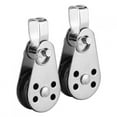 Dioche Pulley Block Sets Anchor Trolley Kit 2 Stainless Steel Pulleys ...