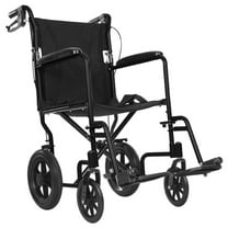 Vive Lightweight Foldable Transport Wheelchair with Handbrakes, Black ...