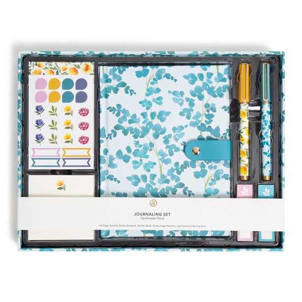 U BRANDS Handmade Florals Journaling Set, Multicolor, Stationery, Pens ...