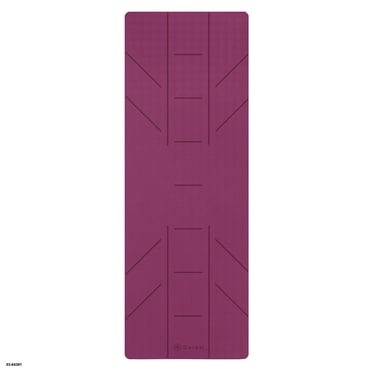 CAP Yoga Reversible Yoga Mat, 5mm with Carry Strap, Dahlia and Ginkgo ...