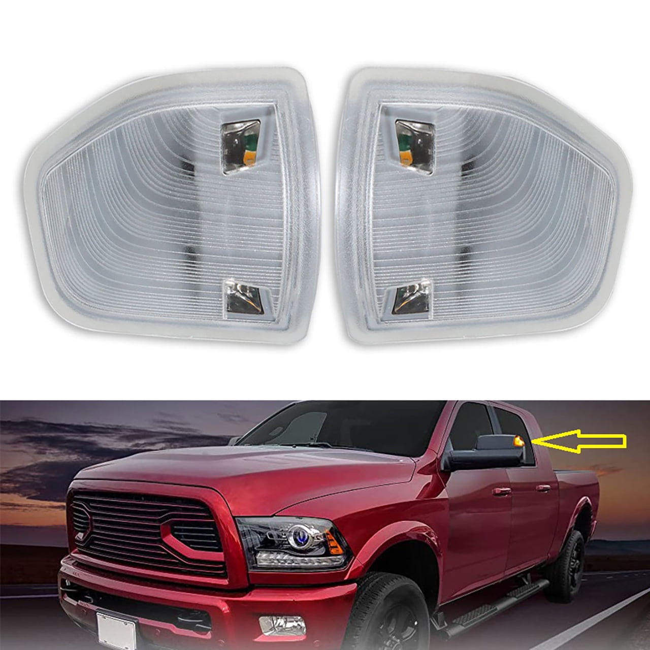 Labwork Pair of Mirror Turn Signal Light Housing Assemblies 68302828AA ...