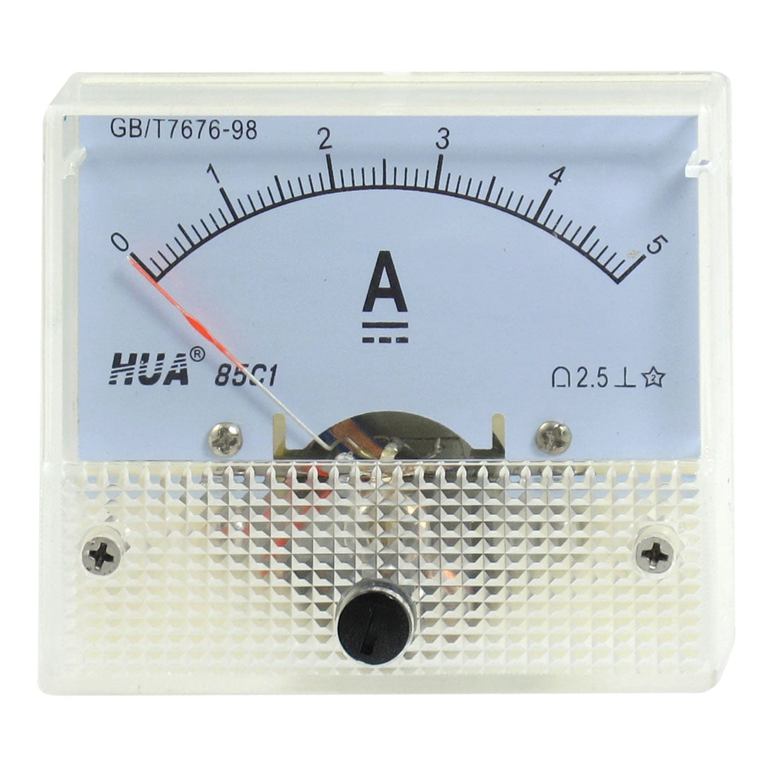 Class 2.5 DC 0-5A Analog Panel Meter Ammeter Gauge 85C1 w Screws ...