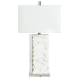 Crestview Collection Enzo 3-Way Resin Table Lamp with White Linen Shade ...