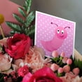 3drose, Print of Cartoon Girly Worm on Pink Dots, 6 Greeting Cards with ...