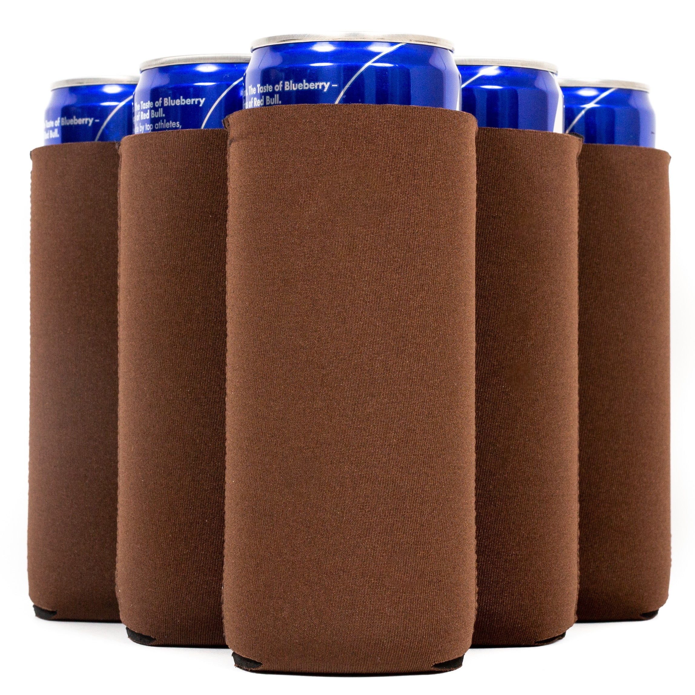 QualityPerfection Slim Can Cooler Sleeves Brown Skinny 12 oz Tall ...