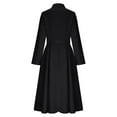 Ecqkame Women Evening Gown Dresses Long Sleeved Turndown Jacket Dresses ...