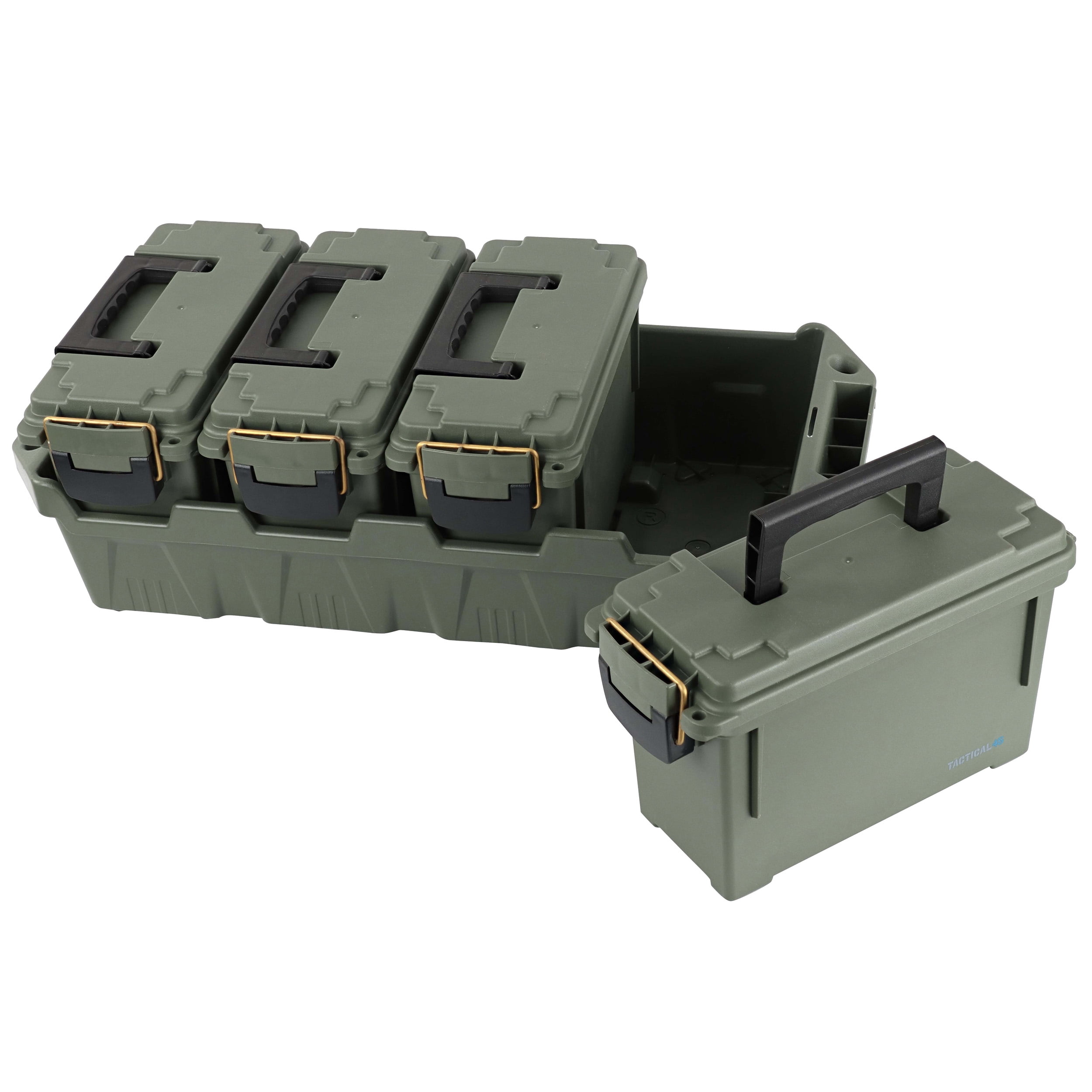 Tactical45 Ammo Storage Crate with 4 Pack Lockable Ammunition Storage ...