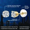 Gem Stone King 14K Yellow Gold Lab Grown Diamond Stud Earrings for ...