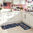 Crystal Velvet Rubber-Reinforced Kitchen Mat Set 2-Piece Set For Home ...