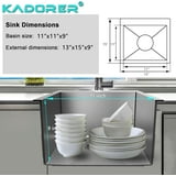 13 x 15 Inch Drop In Bar Sink, Small Kitchen Sink Single Bowl Topmount ...