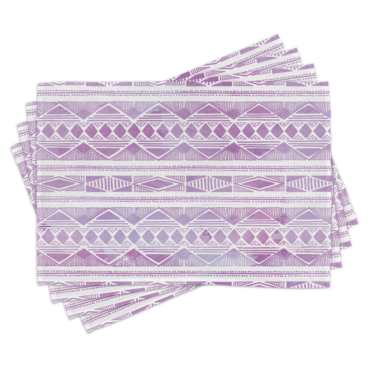 Ambesonne Watercolor Place Mats Set of 4, Triangles, Standard Size ...