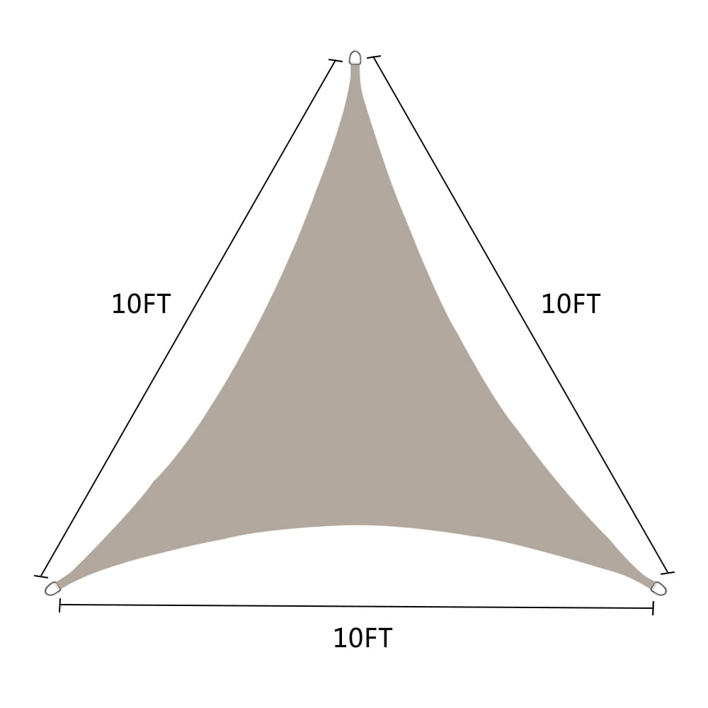 Triangle Outdoor Sun Shade Sail Waterproof Patio Canopy Backyard Porch ...