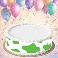 3 pcs Green Cow Pattern Cake Strips Edible birthday cake strips, cake ...