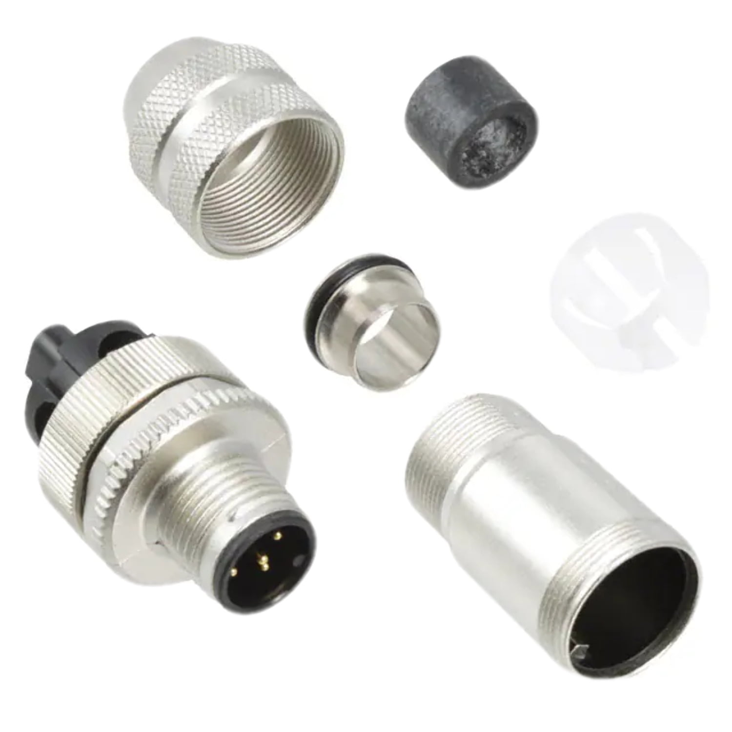 SACC-M12MS-5CON-PG9-SH-AU Connector Circular Plug 5 Position Male Pins Screw 1508352 :RoHS ...