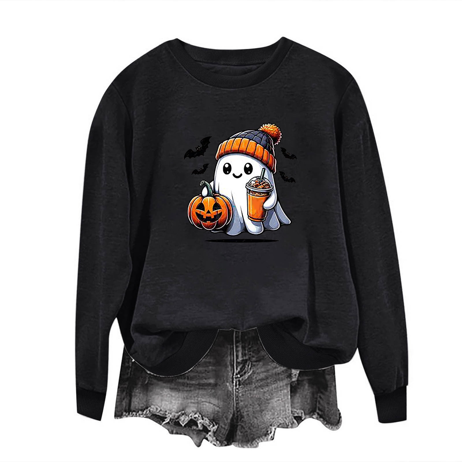 Click here for Mgmyaa Womens Halloween Graphic Long Sleeve Sweats... prices