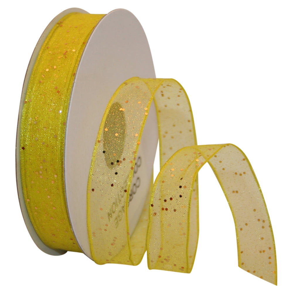 Reliant Ribbon - 25405W-079-03J, Sheer Sparkle Wired Edge Rd Ribbon ...