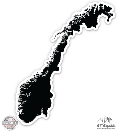 Norway - 8" Vinyl Sticker - For Car Laptop I-Pad - Waterproof Decal ...