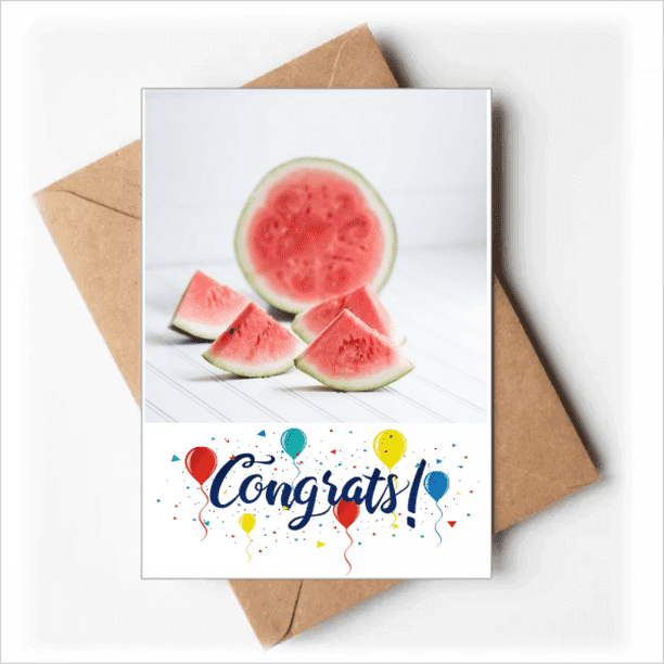 Fresh Watermelon Summer Fruit Picture Wedding Cards Congratulations ...