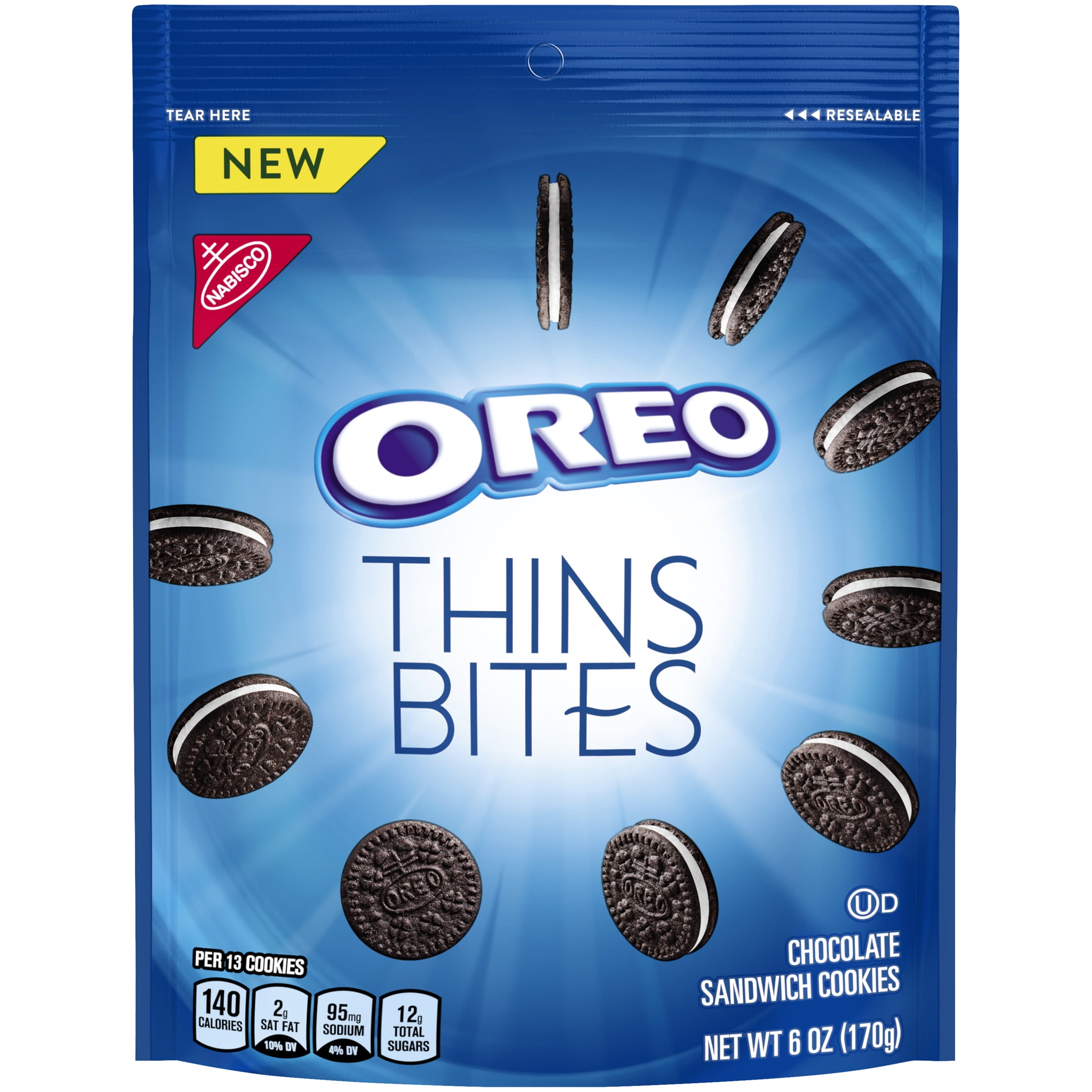 OREO Thins Bites Chocolate Sandwich Cookies, Original Flavor, 1 ...