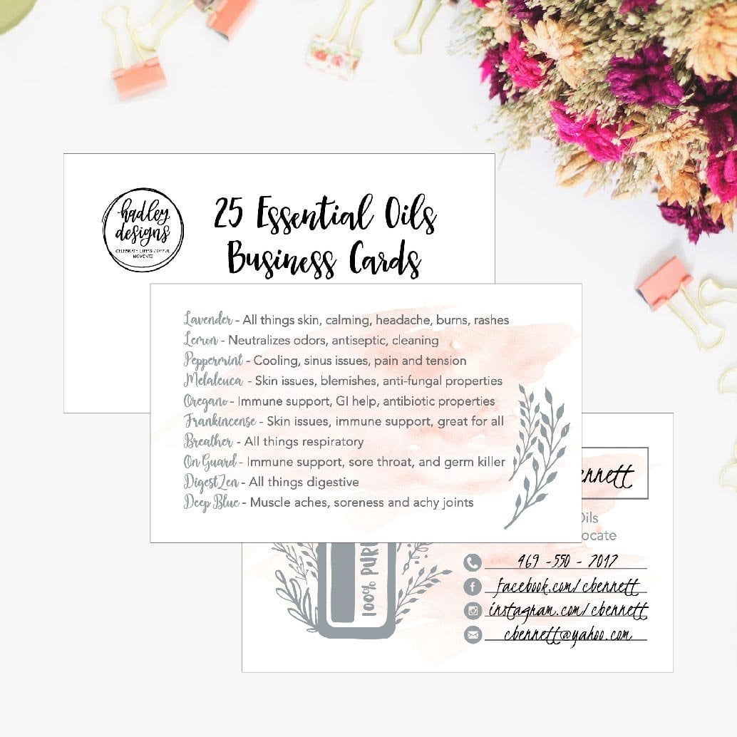 Essential Oil Business Cards