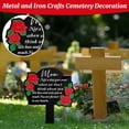 10Inch Rustproof Wrought Iron Memorial Stake Heart Cross Design Outdoor ...
