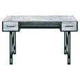 ACME Settea Computer Desk in Antique White and Black - Walmart.com