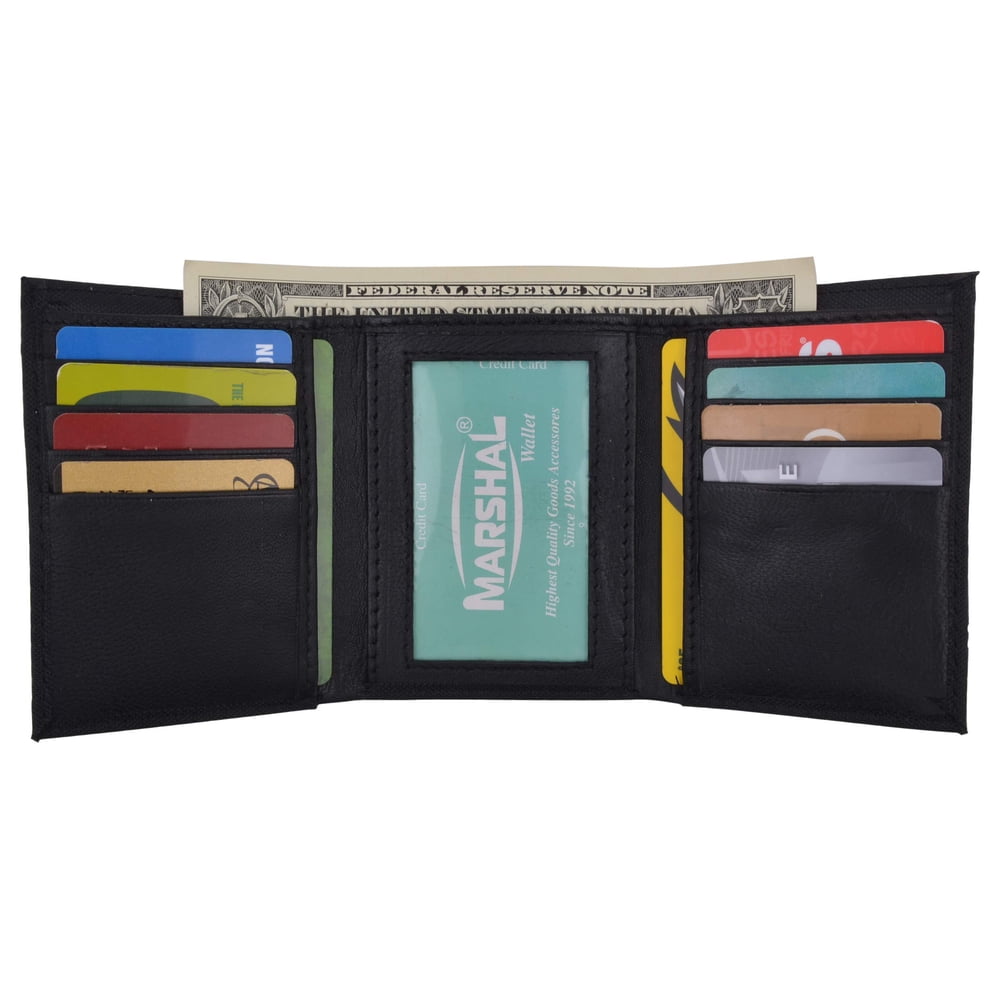 Marshal Wallet - Men's Nylon Black Classic Trifold Credit Card ID ...
