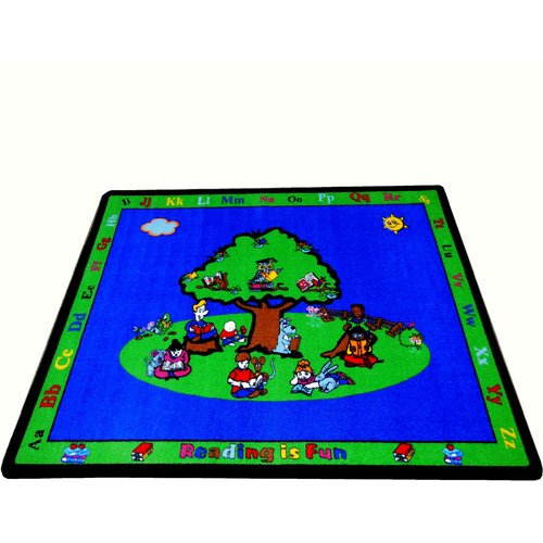 Kids World Carpets Blue Fun Learning Reading is Fun Area Rug - Walmart.com