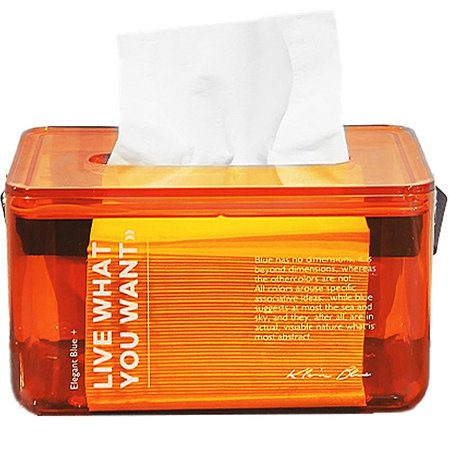 Tissue Box With Handle Transparent Rectangular Napkin Organizer For ...