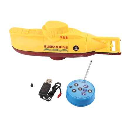 Rechargeable RC Toy Remote Control Submarine Model Diving Boat(Yellow ...