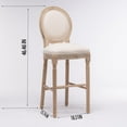 Comfortable Upholstered Antique Painting Linen Barstools, Retro Dining ...