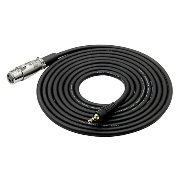 Cable de audio para micrófono Hugo 2.5M 3-Pin XLR a 3.5mm 1/8 ...